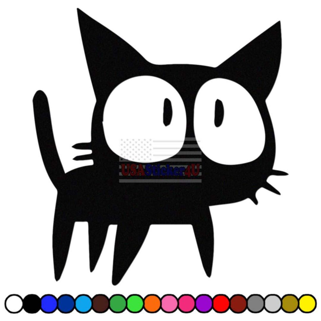 Animal Cat Big Eyes Vinyl Sticker Decal for Car Truck Motorcycle ...