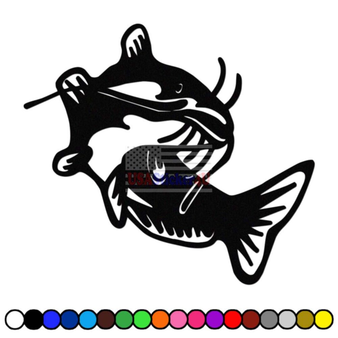 Wildlife Catfish Vinyl Stickrer Decal for Car Truck Motorcycle Vehicle ...