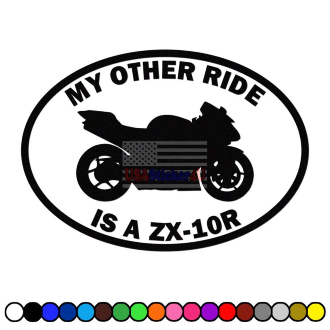Motorcycle Ride Kawasaki Ninja Zx-10r Vinyl Sticker Decal for Car Truck ...