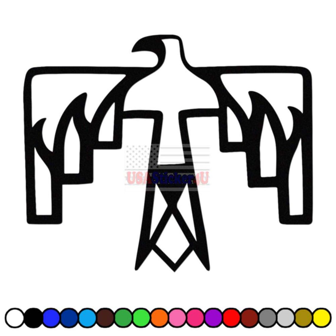 Symbolic Native American Thunderbird Vinyl Stickrer Decal for Car Truck ...