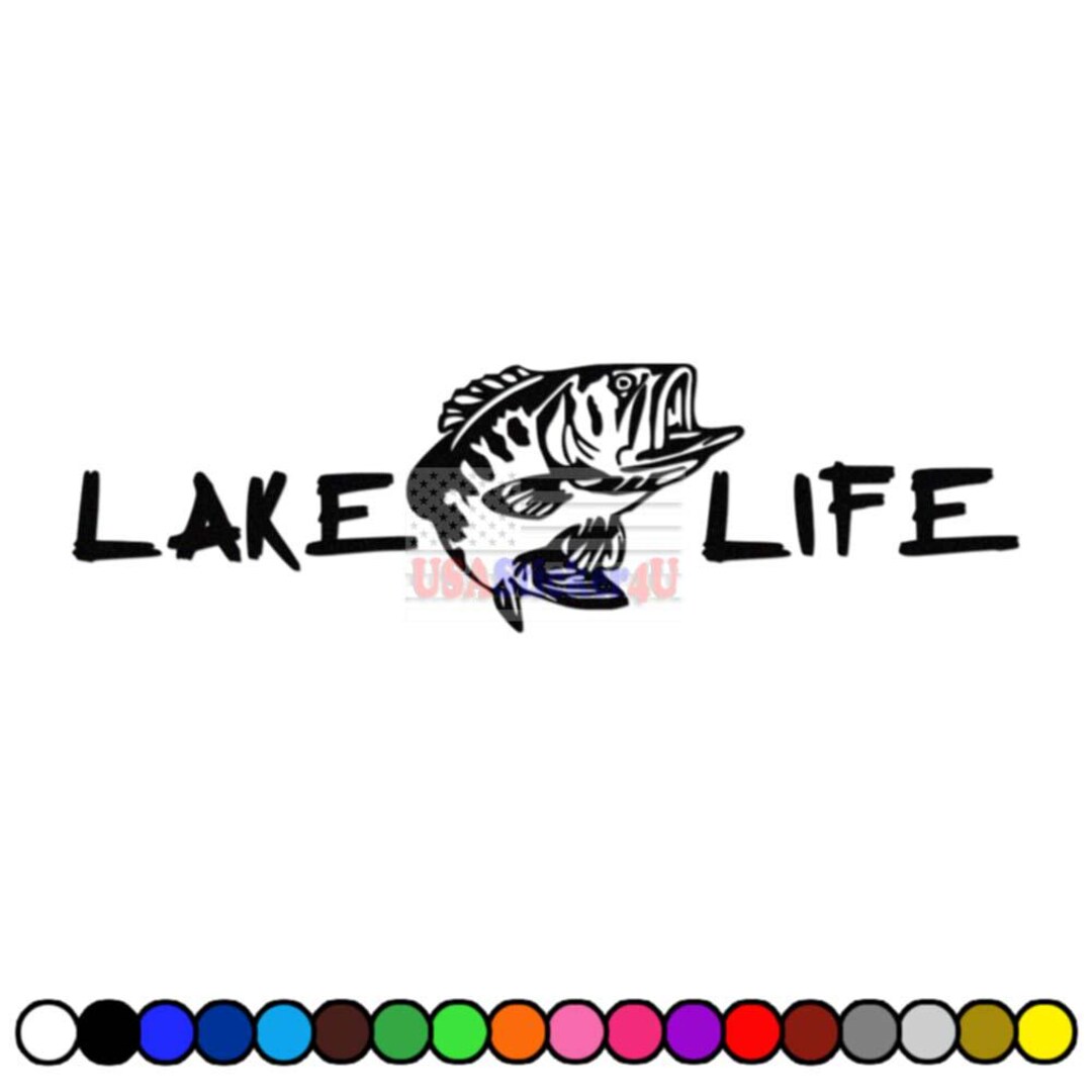 Sportsman Lake Life Bass Vinyl Stickrer Decal for Car Truck Motorcycle ...