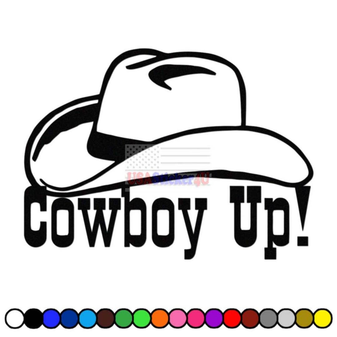 Western Cowboy up Vinyl Sticker Decal for Car Truck Motorcycle Vehicle ...