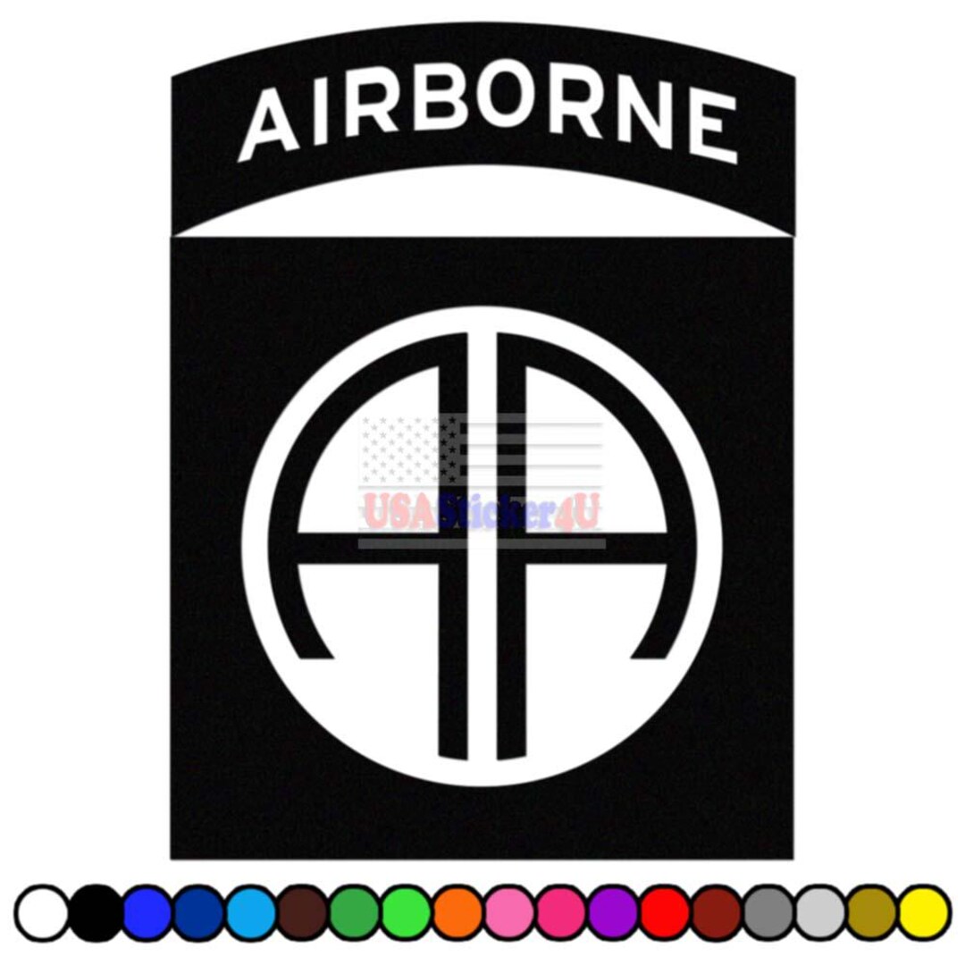 Military 82nd Airborne Division Vinyl Sticker Decal for Car Truck ...