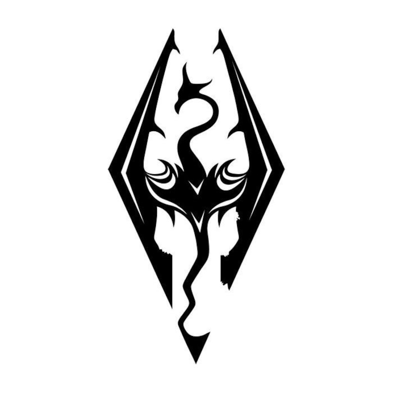 Gaming Skyrim Dragons Decal Sticker Car Truck Motorcycle Window Bumper ...