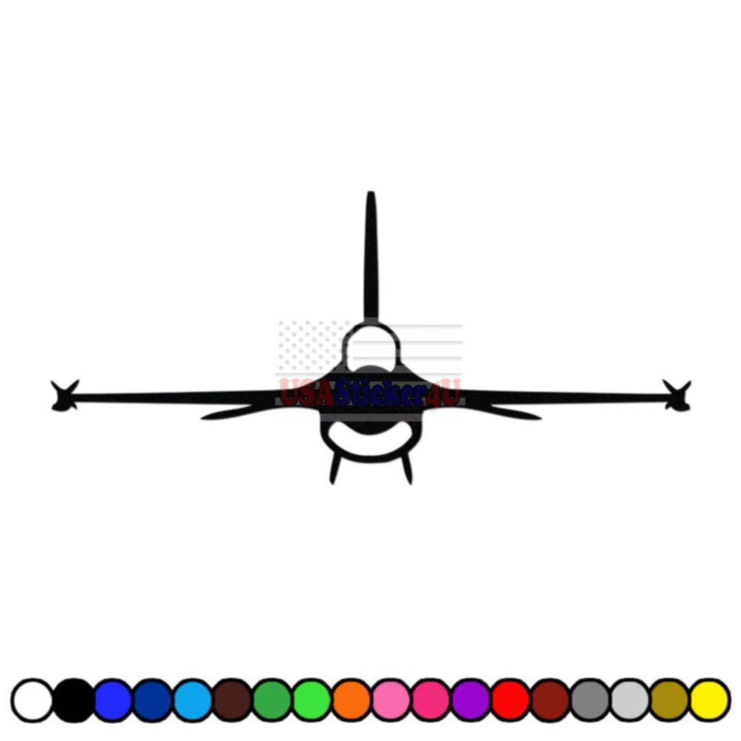 Military F-16 Fighting Falcon Type 2 Vinyl Sticker Decal for Car Truck ...