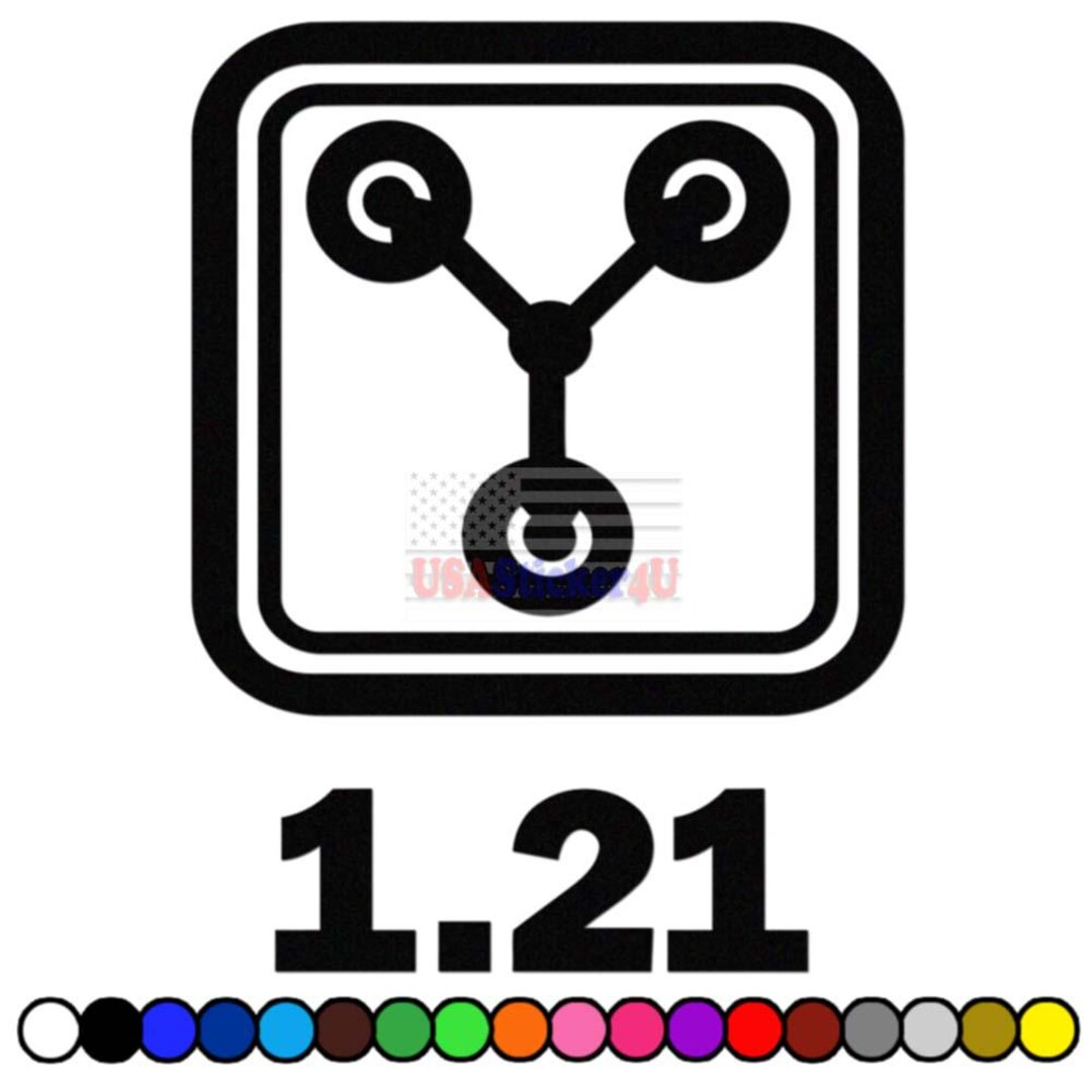 JDM Flux Capacitor 1.21 Megawatts Vinyl Sticker Decal for Car Truck ...