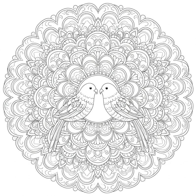 Birds Mandala - Etsy