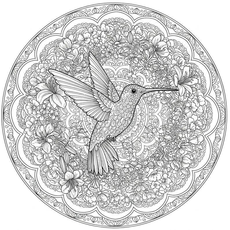 Birds Mandala - Etsy