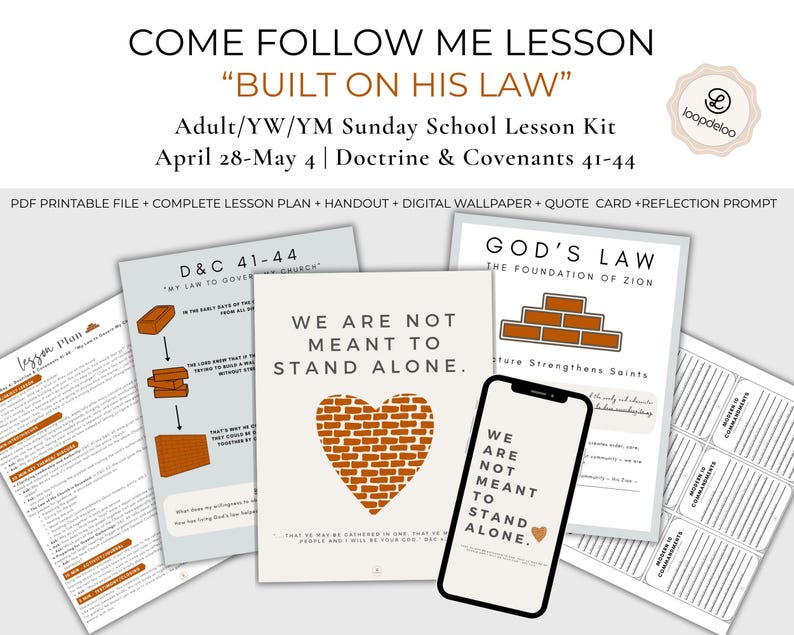 LDS Youth Lesson, LDS Lesson Plan, April 28-may 4, Come Follow Me D+C ...