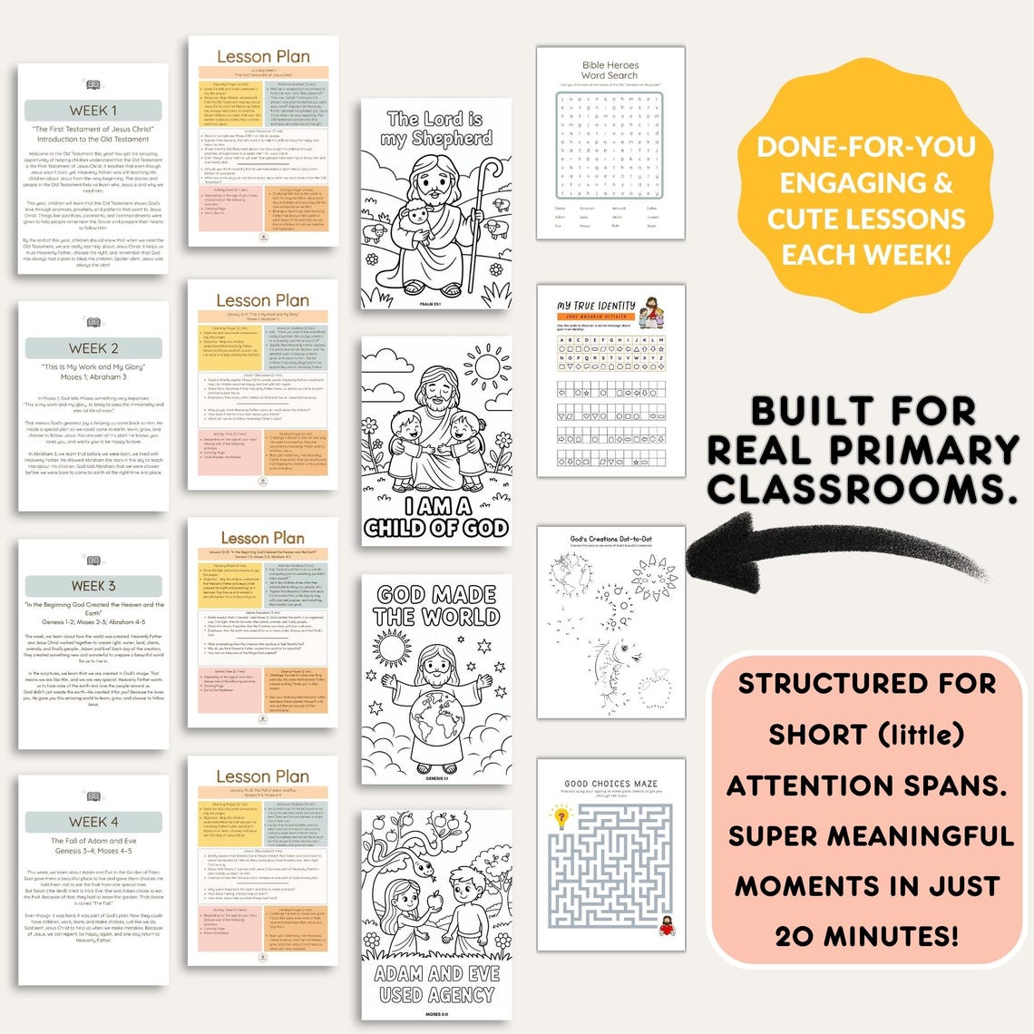 2026 LDS Primary Lesson Mega Bundle | Come Follow Me | Old Testament ...