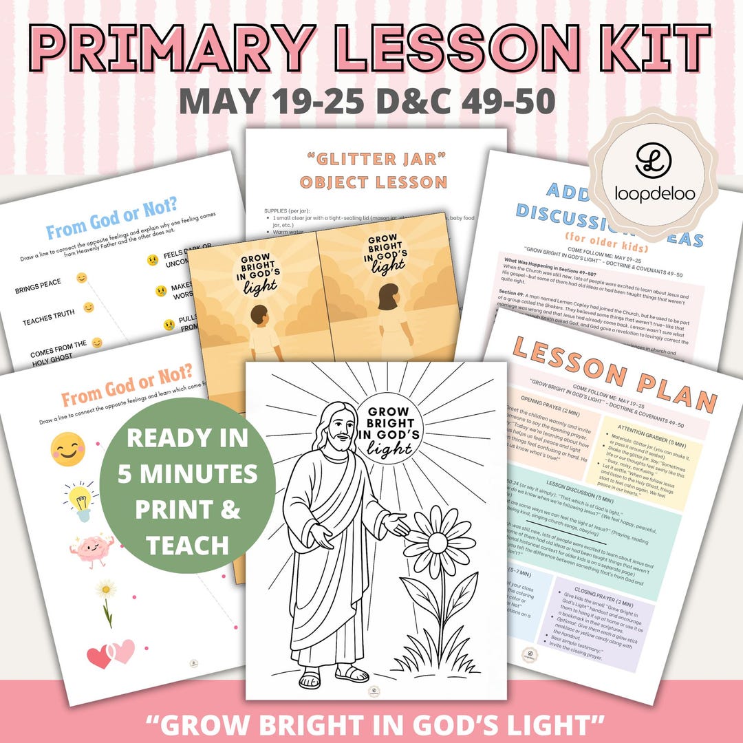 May 19-25, LDS Primary Lesson, Come Follow Me Primary, Doctrine ...