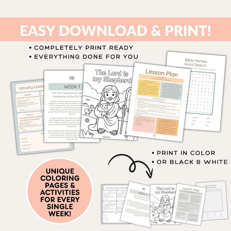 2026 LDS Primary Lesson Mega Bundle | Come Follow Me | Old Testament ...