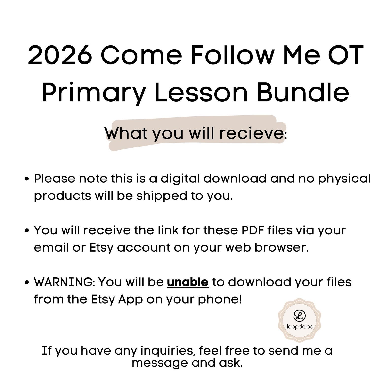 2026 LDS Primary Lesson Mega Bundle | Come Follow Me | Old Testament ...