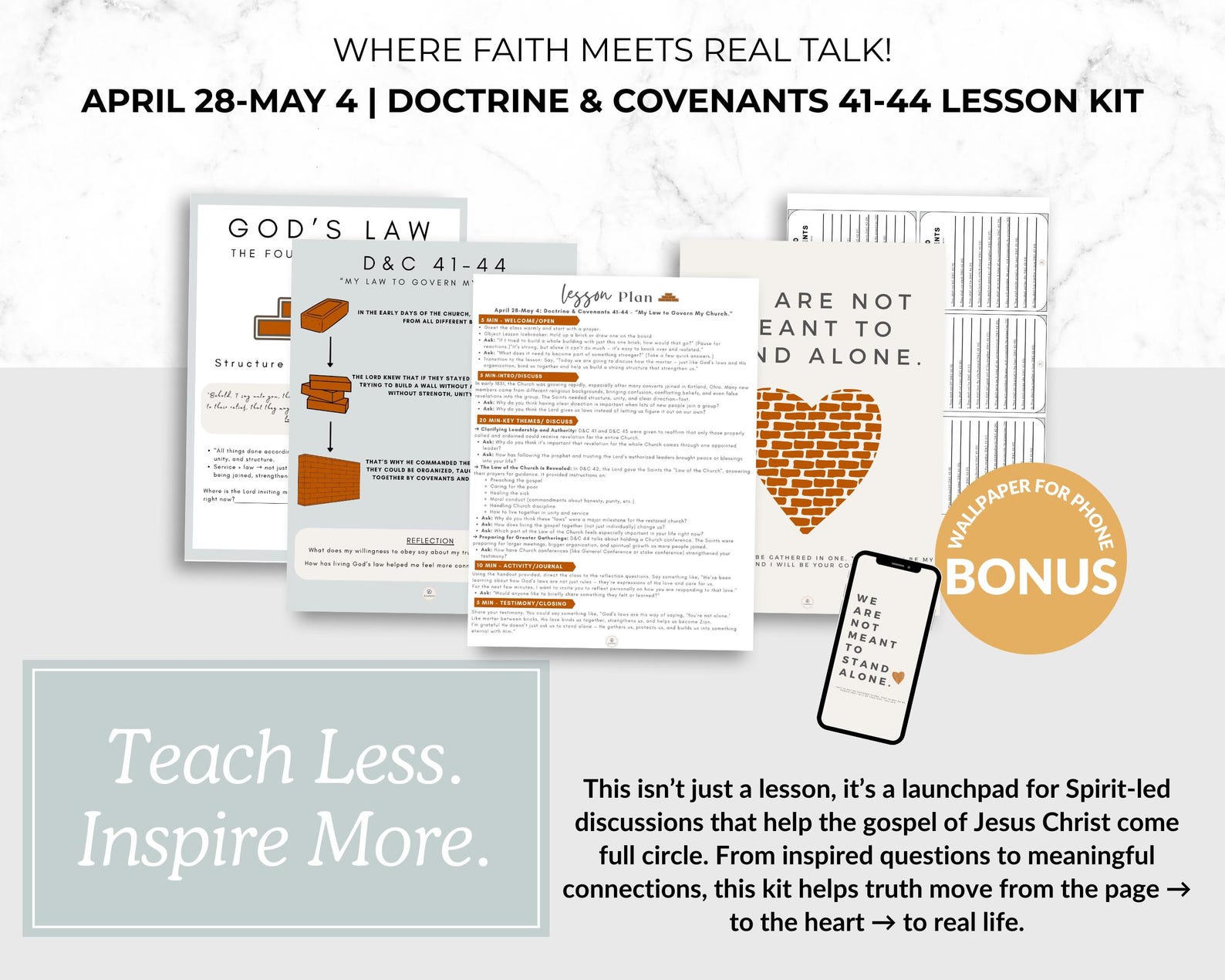 LDS Youth Lesson, LDS Lesson Plan, April 28-may 4, Come Follow Me D+C ...