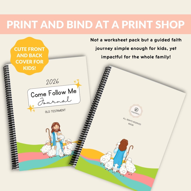 2026 Come Follow Me Activity Journal for Kids | Old Testament Weekly ...