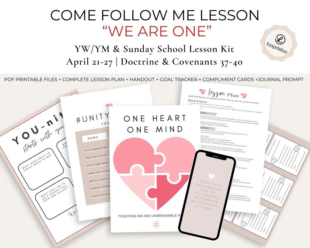 LDS Young Women Lesson Kit: Unity Theme, April 2025 (digital Download ...
