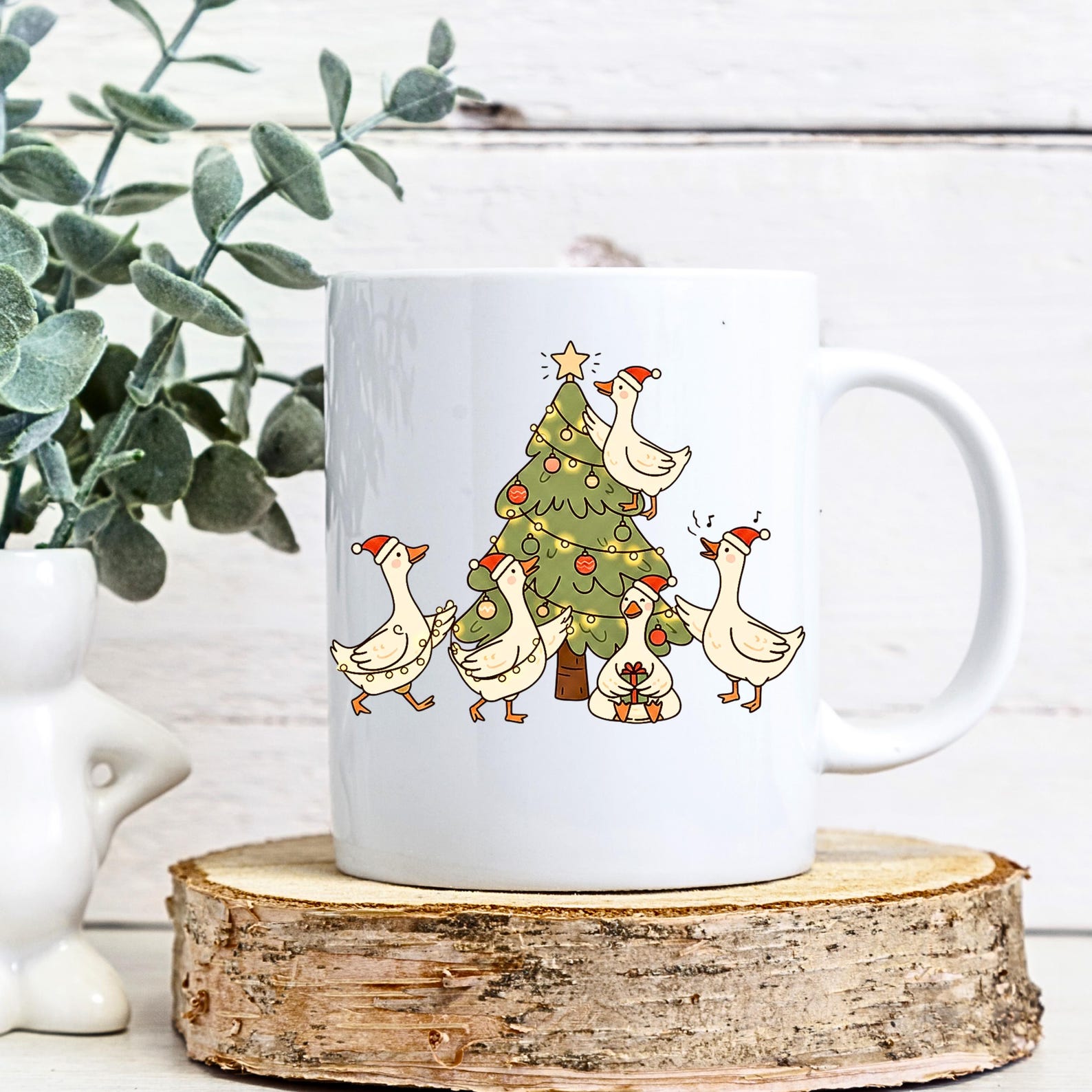 Christmas Geese Tree PNG, Cute Holiday Sweatshirt Design, Cozy Goose ...