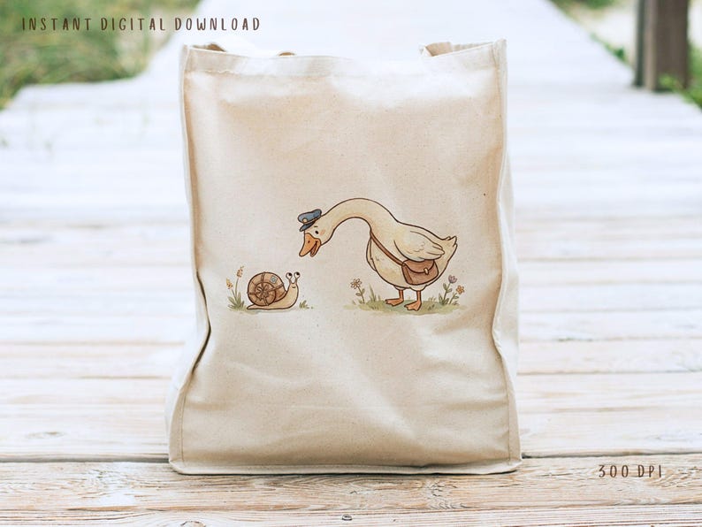 Cozy Snail Stickers, Snail Mail Clipart, Postal Silly Goose PNG, Happy ...