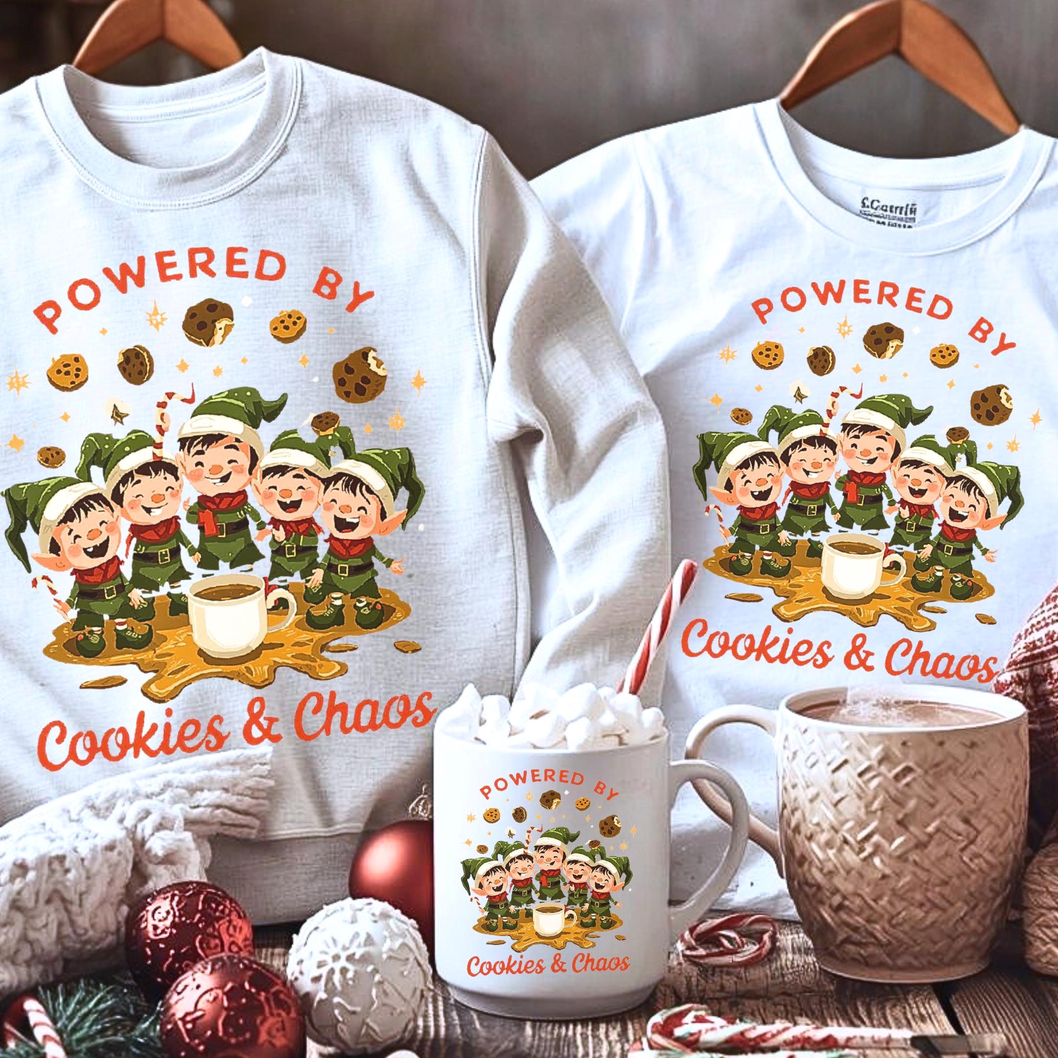 Powered by Cookies & Chaos Elf Crew PNG – Funny Christmas Elf ...