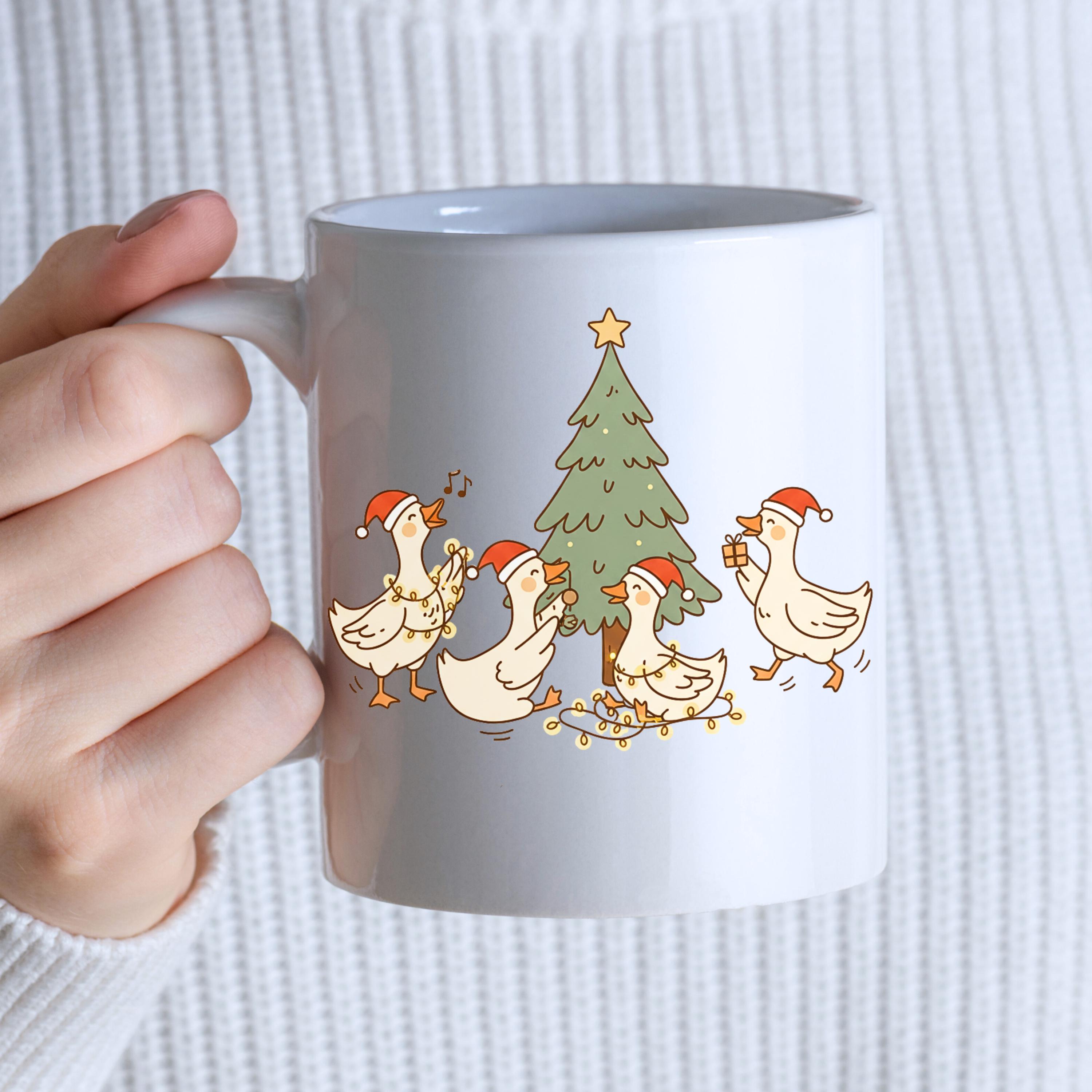 Christmas Geese Tree PNG, Cozy Goose Crew Holiday Shirt Design, Family ...