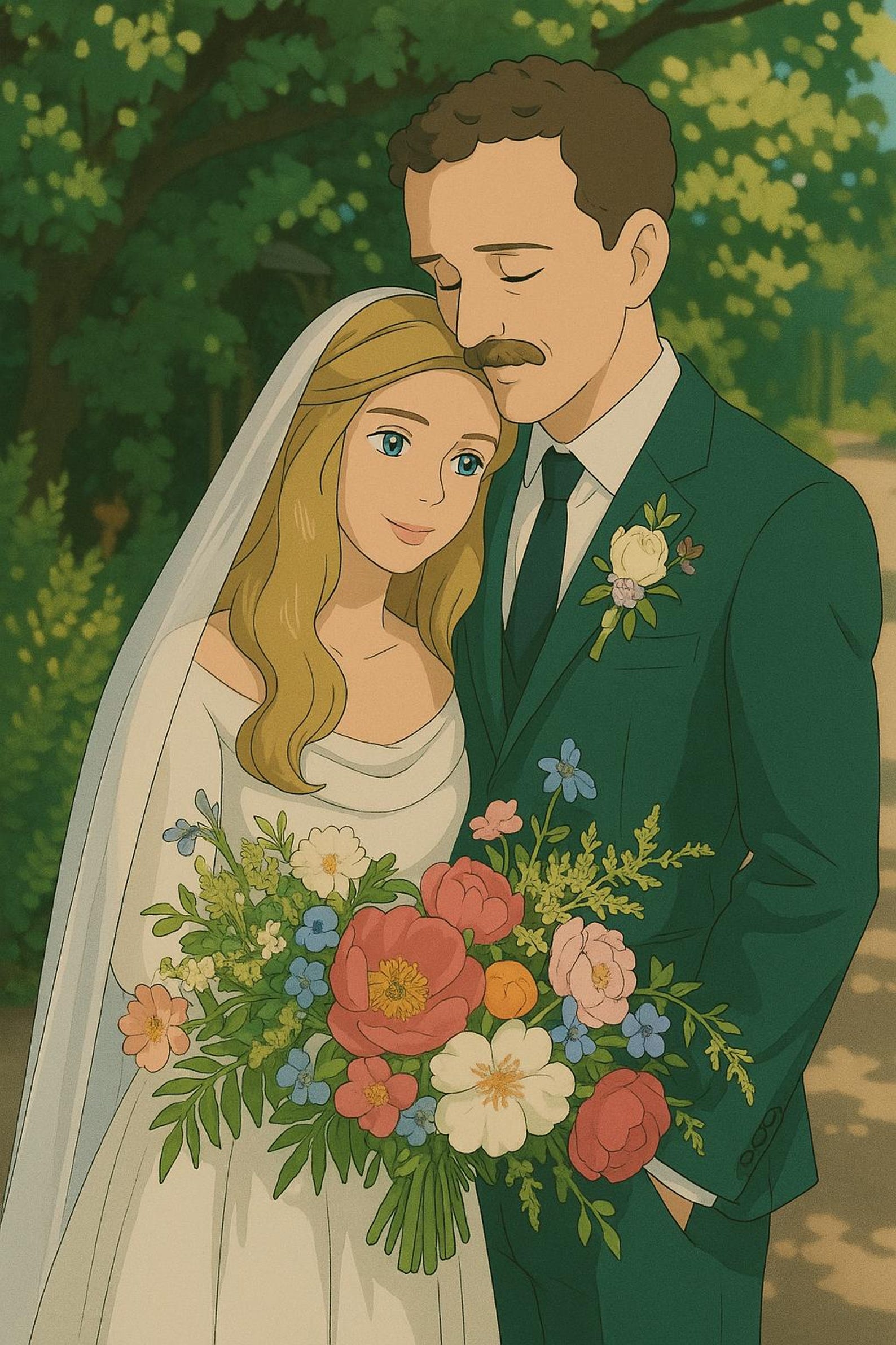 Custom Studio Ghibli Portrait | Personalized Anime Art for Couples ...