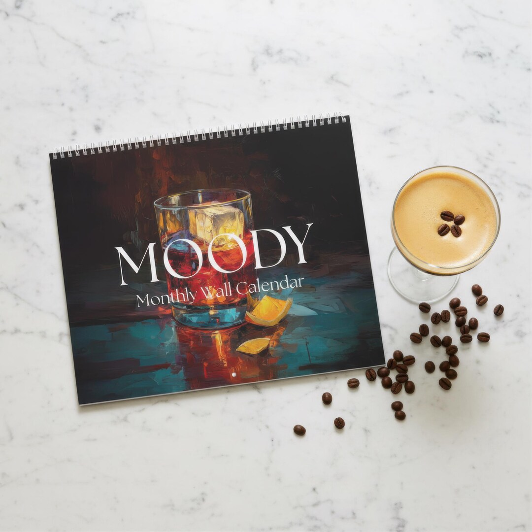 Cocktails and Spirits Wall Calendar, Mixed Drinks Monthly Planner ...