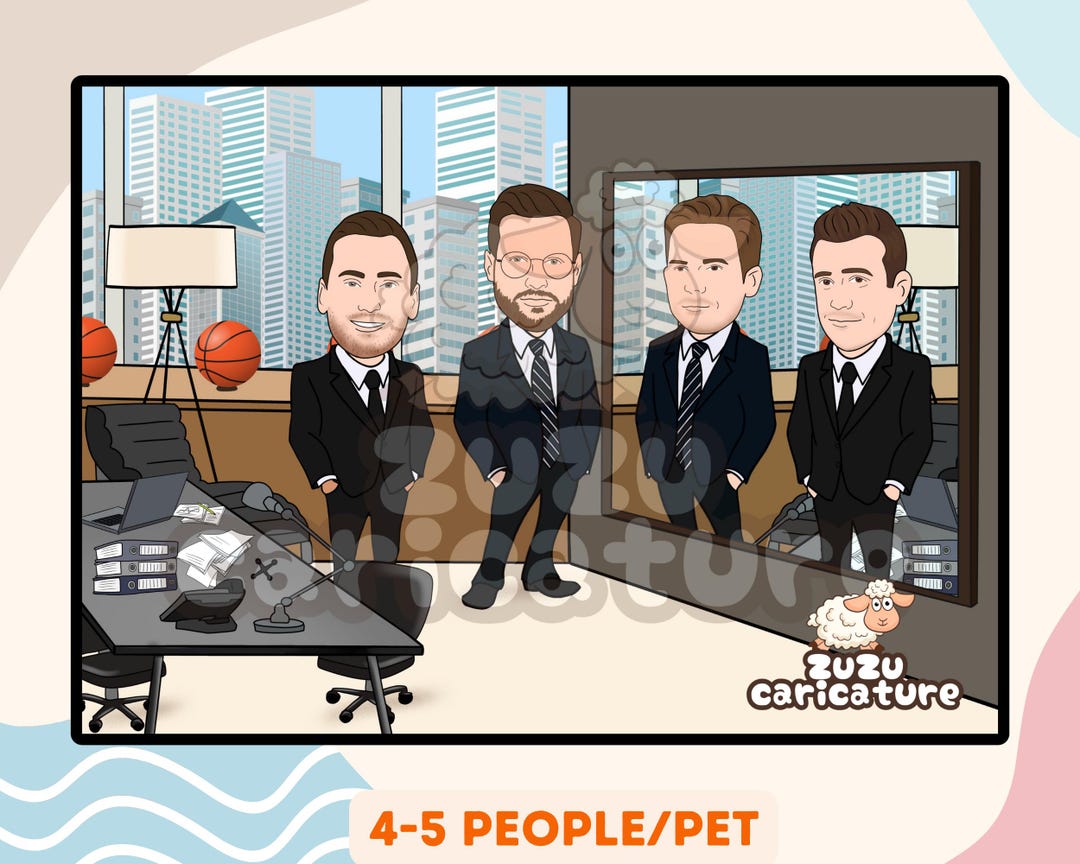 Custom Lawyer Caricature, Personalized Digital Cartoon Attorneys, Law ...