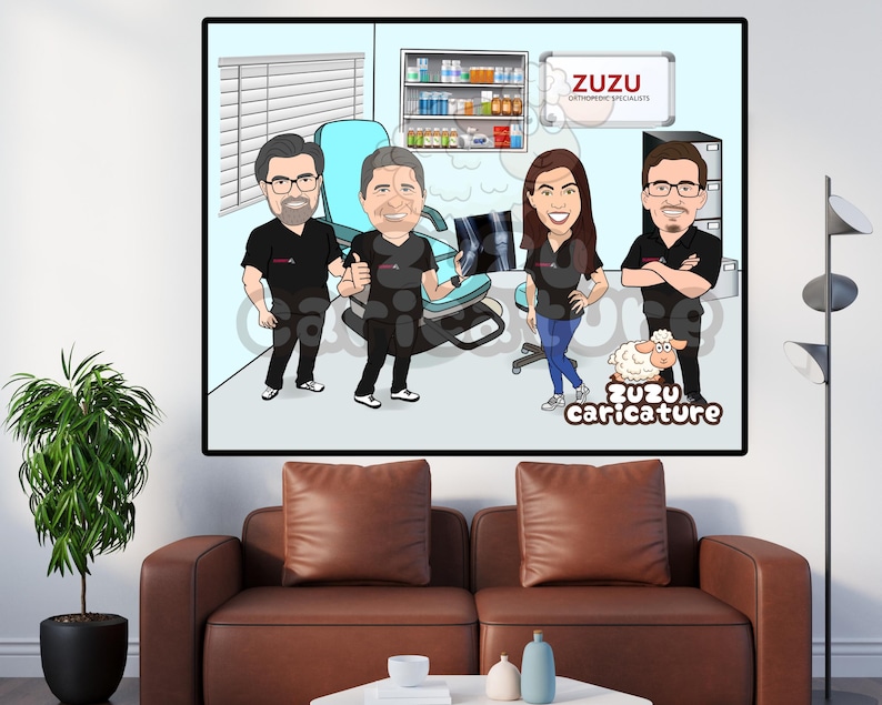 Custom Orthopedic Doctor Caricature, Fun Personalized Cartoon Gift for ...