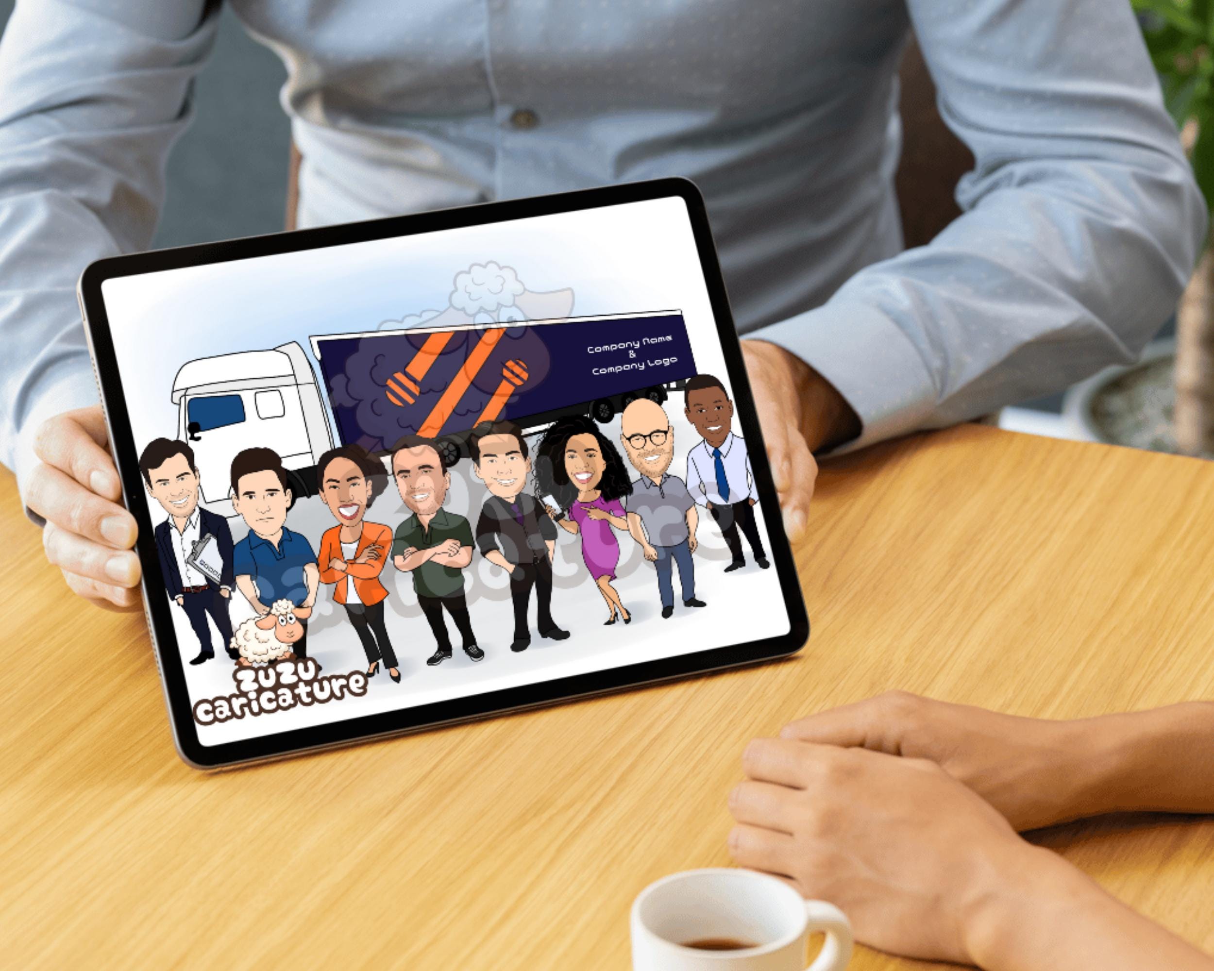 Logistics Company Caricature - Custom Business Team Portrait - Funny ...