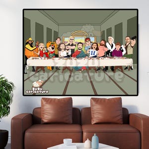 The Last Supper Parody Caricature | Custom Digital Caricature | Unique ...