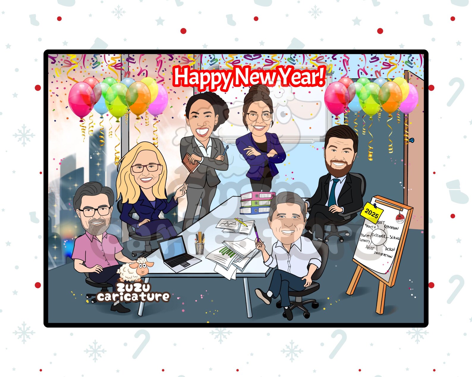 Large Work Team Caricature | IT & Telecom Company Cartoon | Funny ...