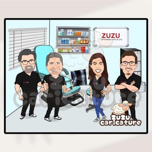 Custom Orthopedic Doctor Caricature, Fun Personalized Cartoon Gift for ...