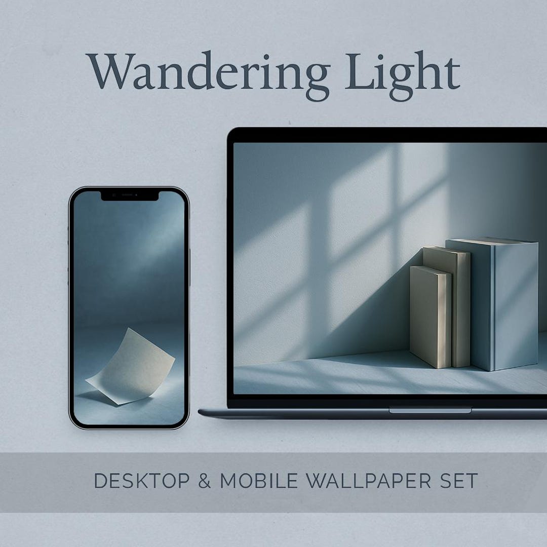 Wandering Light – Minimal Aesthetic Wallpapers Set | Calming Desktop ...