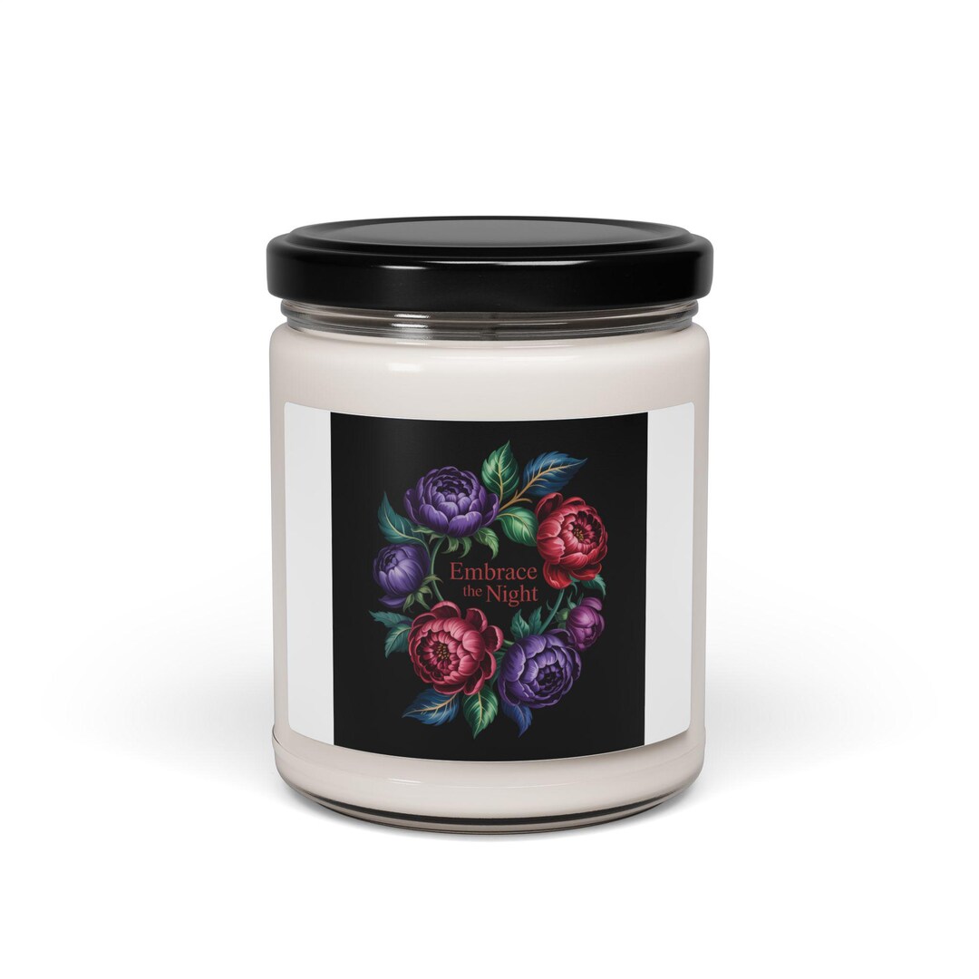 Midnight Bloom Candle | Moody Floral Soy Candle, Gothic Rose Jar - Etsy