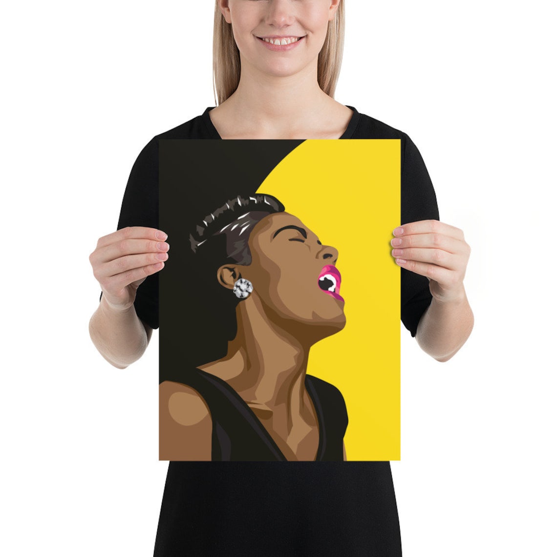 Billie Holiday Illustrated Poster - Various Sizes - Etsy