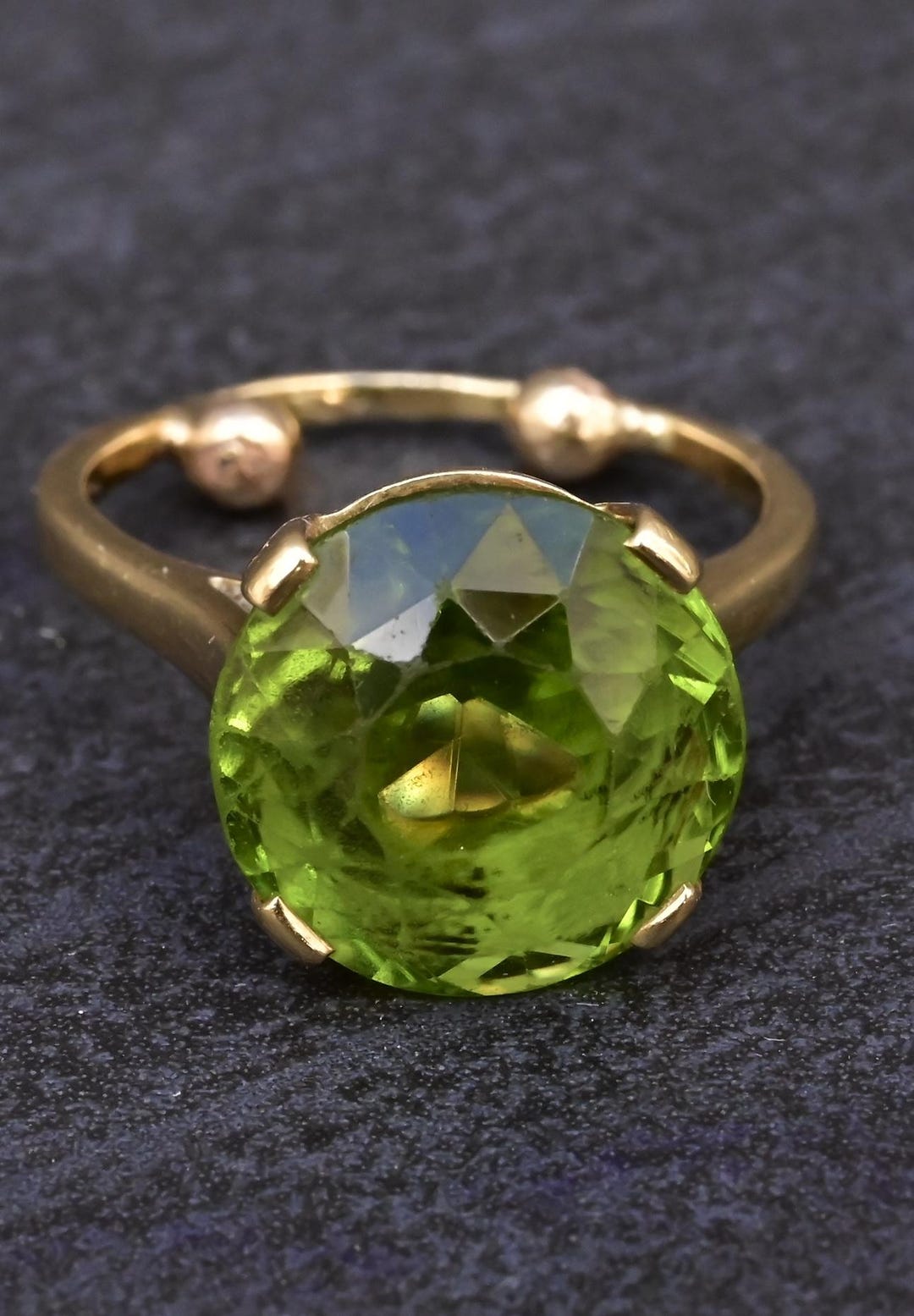 Antique Edwardian / Victorian Period 18k Yellow Gold Peridot Ring 10.75 ...