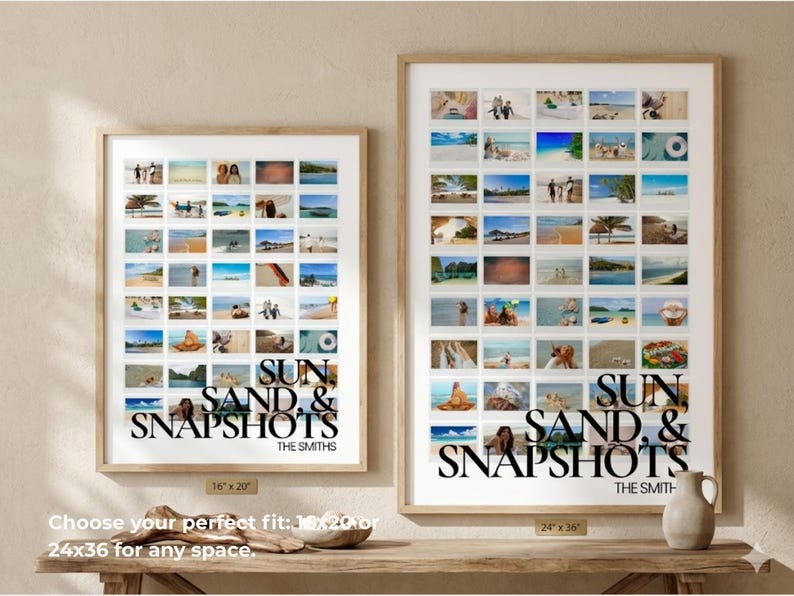 Polaroid Photo Collage Template Canva Editable Printable, 16x20 24x36 ...