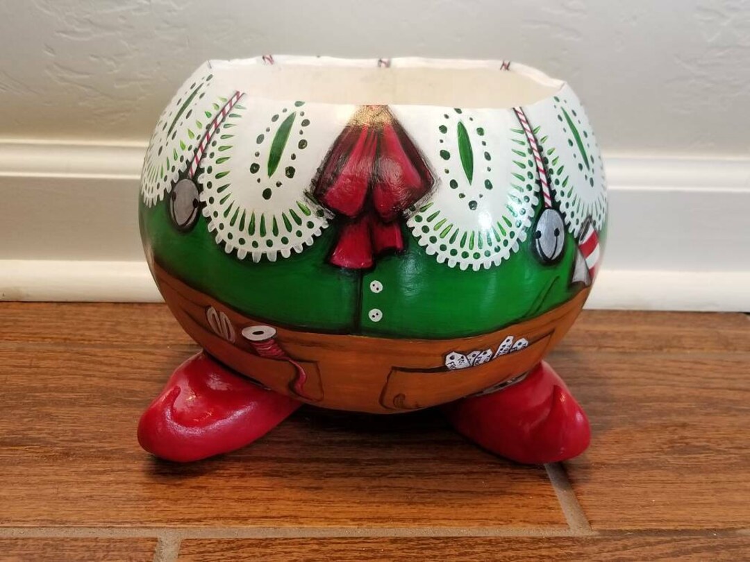 Gourd Elf Girl Christmas Bowl - Etsy