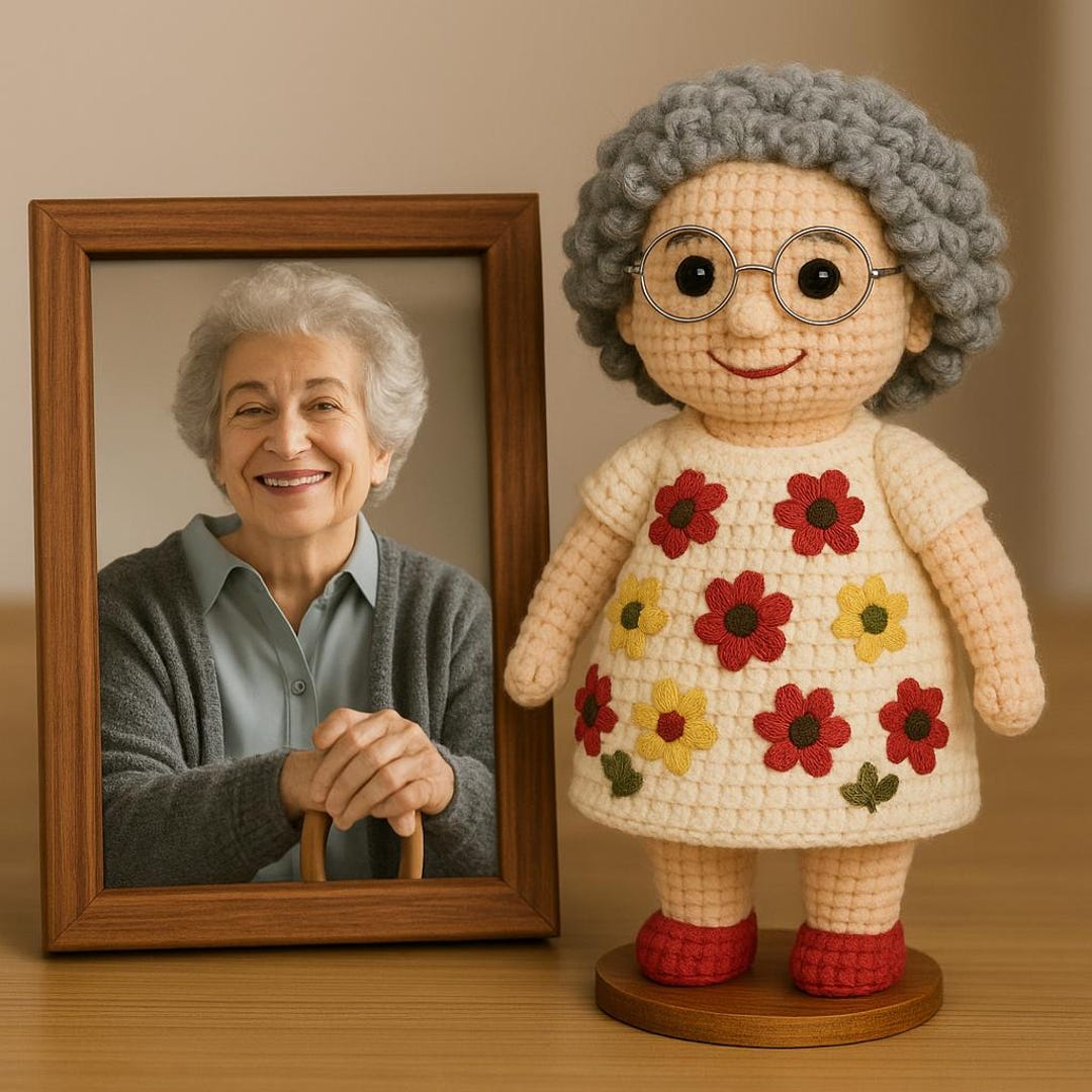 Handmade Crochet Grandma Look Alike Doll – Personalized Amigurumi ...