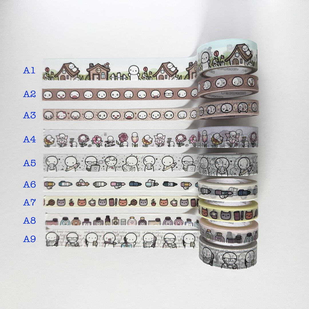 Thecoffeemonsterzco TCMC Washi Tape Samples - Cottage Core 2023 ...