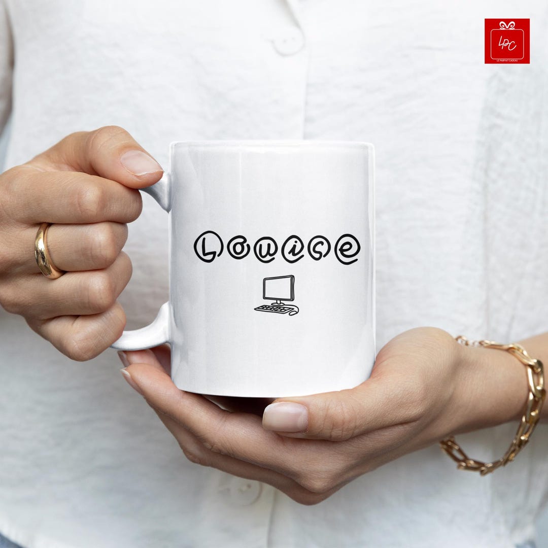 Personalized Name Mug With @ Symbol - Gift for Colleagues, Remote ...