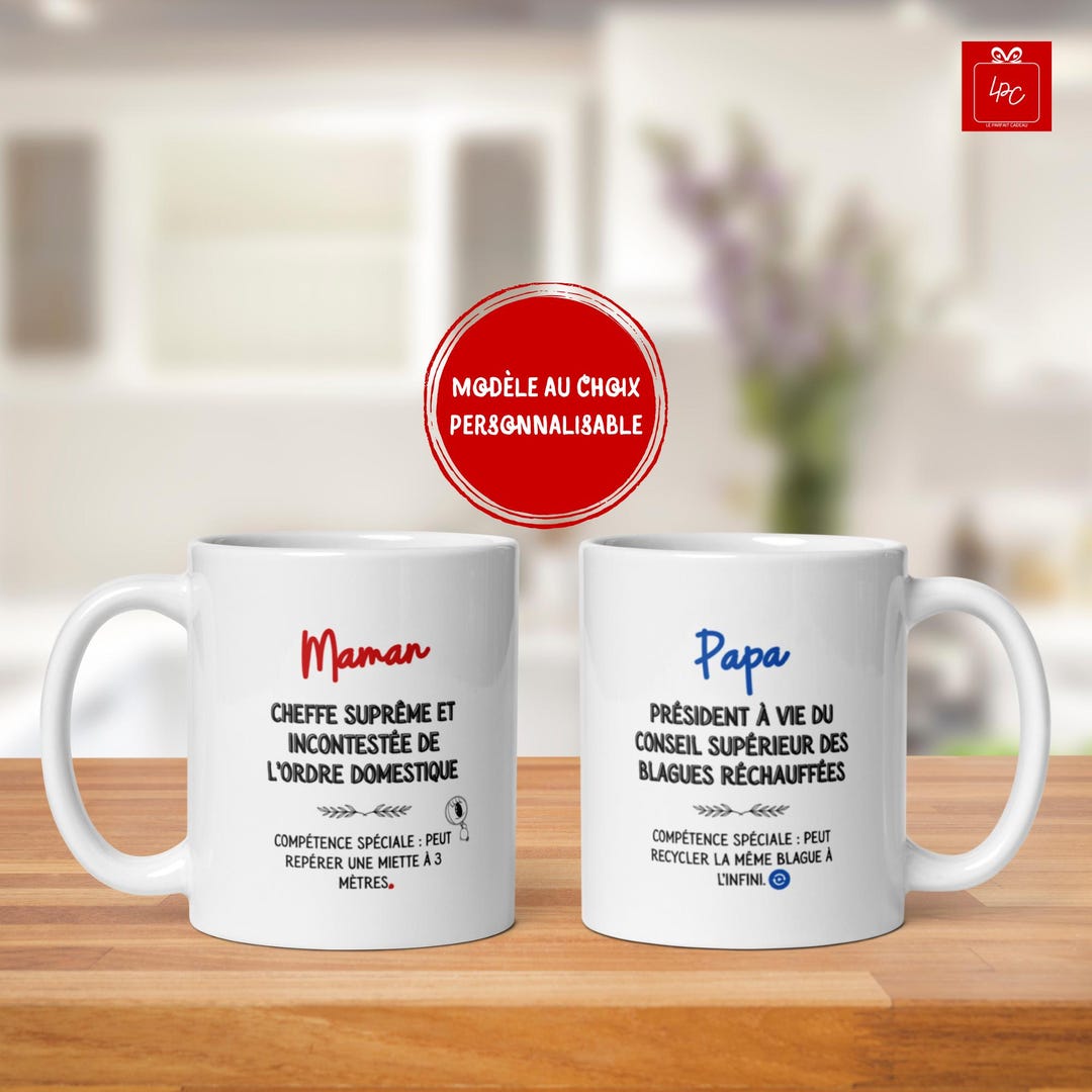 Personalized Mom or Dad Mug - Humorous and Affectionate Gift - Original ...
