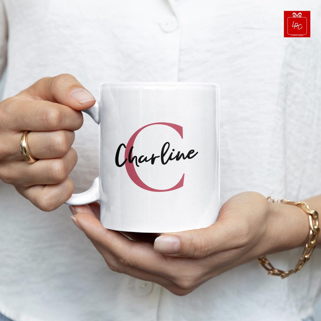Mug Prénom Et Initiale Personnalisés - Cadeau Famille, Couple, Ami ...