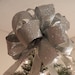 Large Silver Glitter Christmas Tree Topper Bow 6 Ft Tails - Etsy