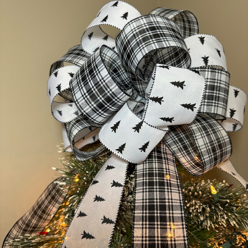 Christmas Tree Bow Topper - Etsy