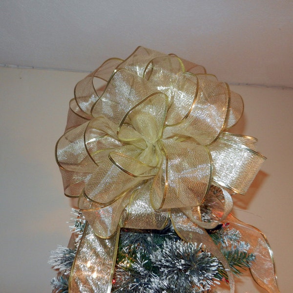 Christmas Tree Topper Bow - Etsy