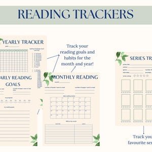 Printable Reading Journal PDF, Printable Reading Tracker, Instant ...