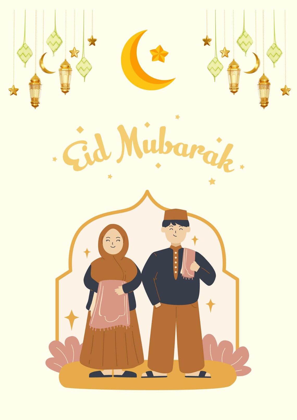 Eid Mubarak Template 2025 - Editable Eid Card, Envelope & Instagram ...