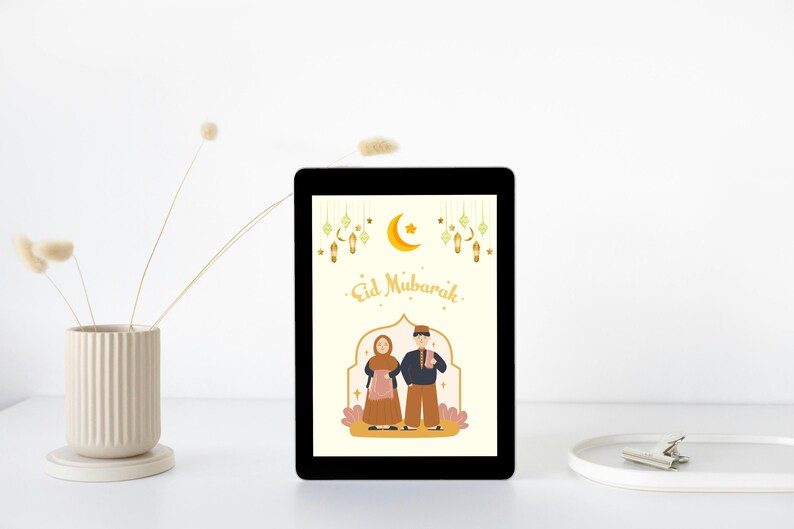 Eid Mubarak Template 2025 - Editable Eid Card, Envelope & Instagram ...