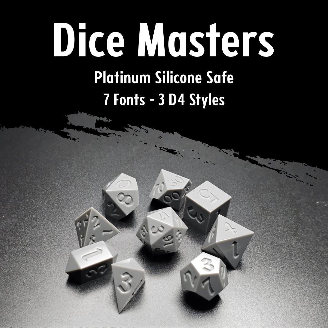 Custom 3d-printed Dice Masters | 7-piece Polyhedral Set for Resin Mold ...